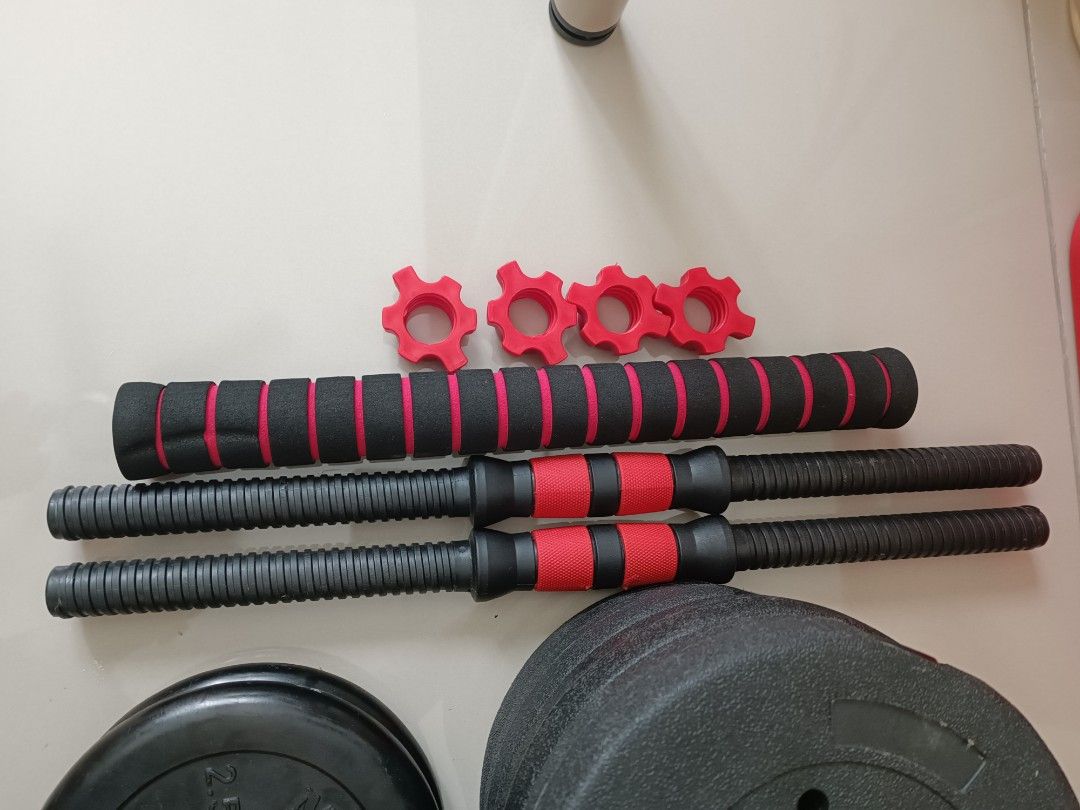 Dumbbell Sets + Pull Up Bar, Sports Equipment, Exercise & Fitness ...
