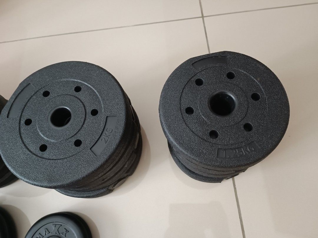 Dumbbell Sets + Pull Up Bar, Sports Equipment, Exercise & Fitness ...