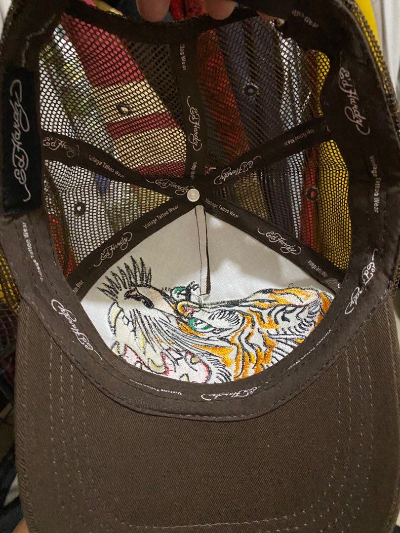Ed Hardy Tiger Brown Trucker Hat, Men's Fashion, Watches & Accessories ...