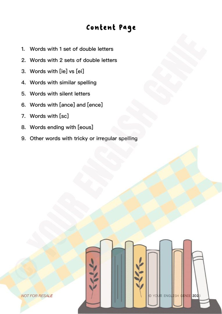 English Spelling Guide: A list of more than 300 commonly misspelt words ...