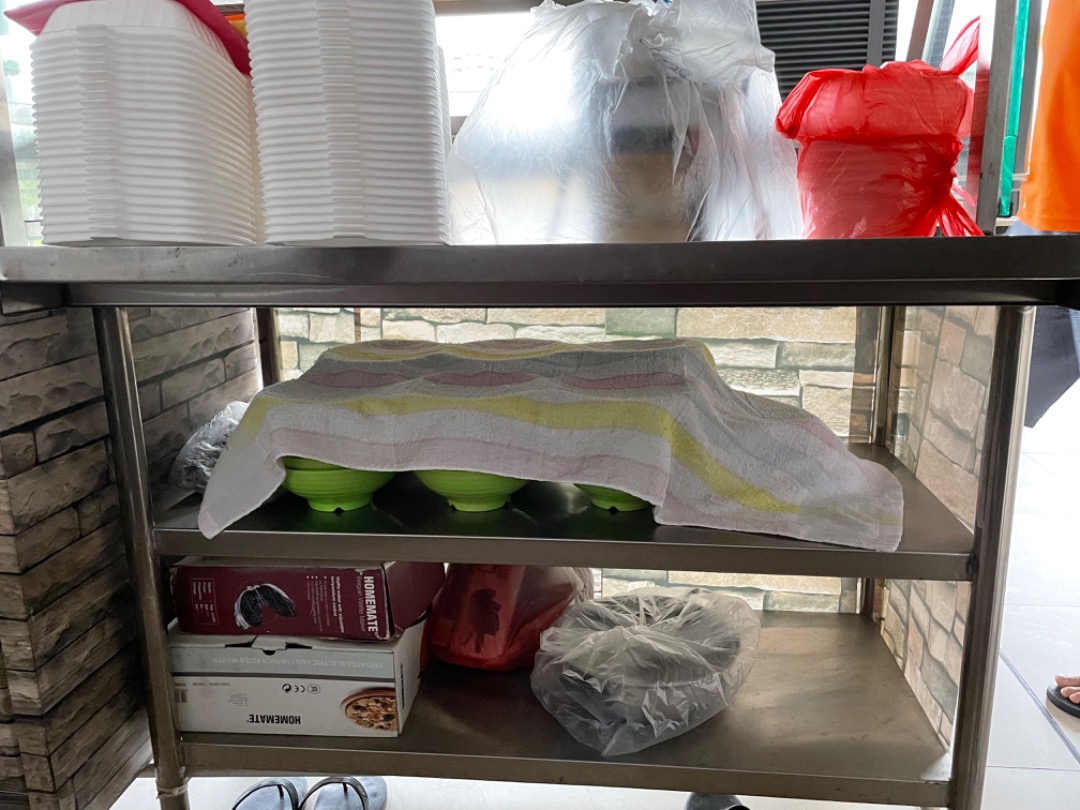 Foodcourt/hawker stainless steel table, rack, cupboard, Furniture ...