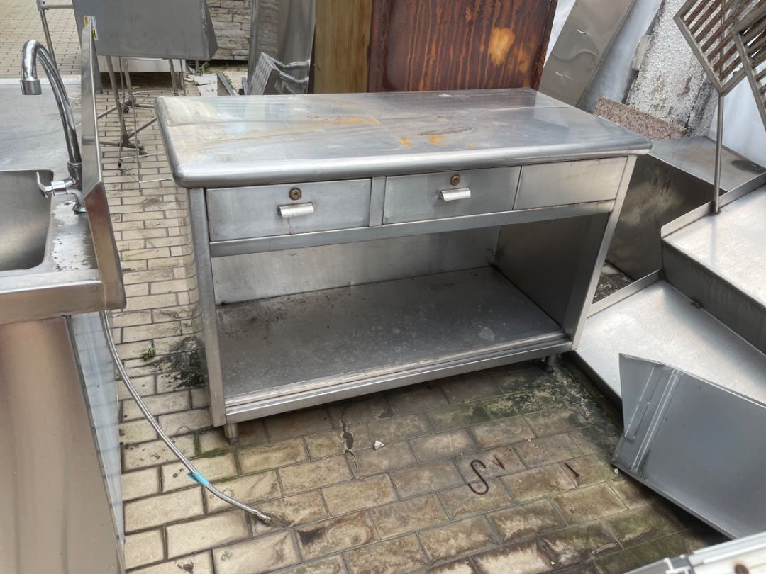 Foodcourt/hawker stainless steel table, rack, cupboard, Furniture ...