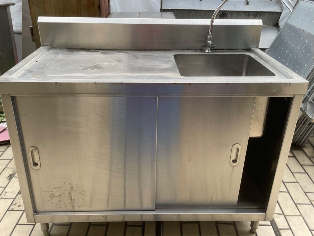 Foodcourt/hawker stainless steel table, rack, cupboard, Furniture ...