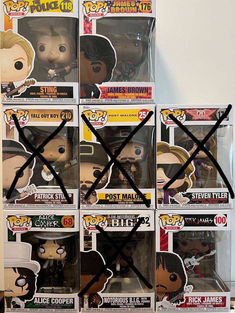 Funko Pop! Rocks $19 (The Police - Sting, James Brown, Alice Cooper ...