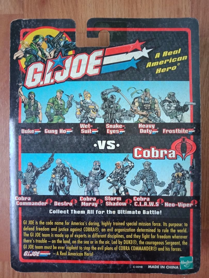 GI Joe vs Cobra Heavy Duty vs Cobra CLAWS Hasbro 2001, Hobbies & Toys ...