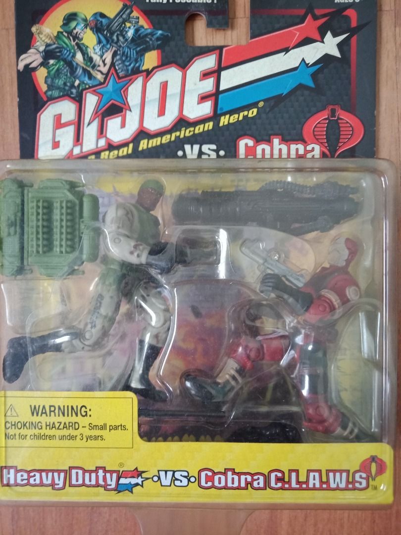 GI Joe vs Cobra Heavy Duty vs Cobra CLAWS Hasbro 2001, Hobbies & Toys ...