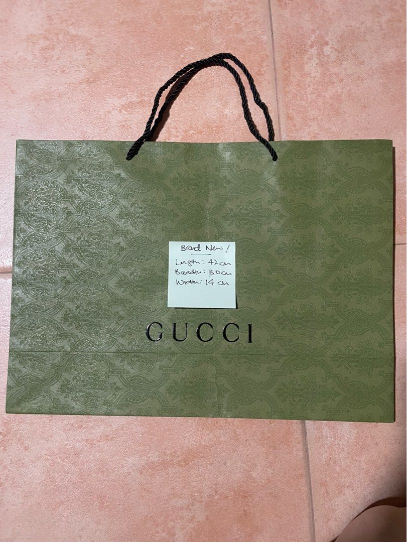 Gucci paper bag, Luxury, Accessories on Carousell