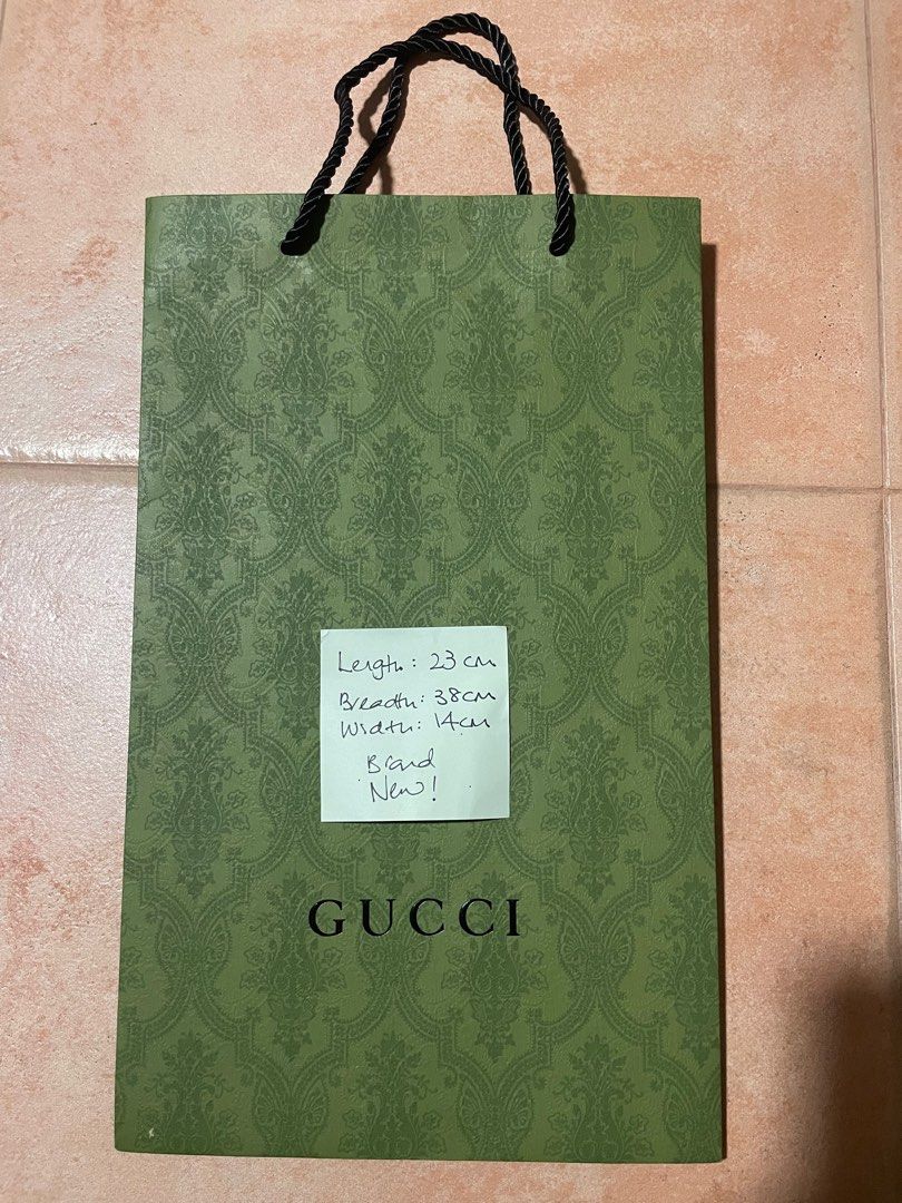 Gucci paper bag, Luxury, Accessories on Carousell