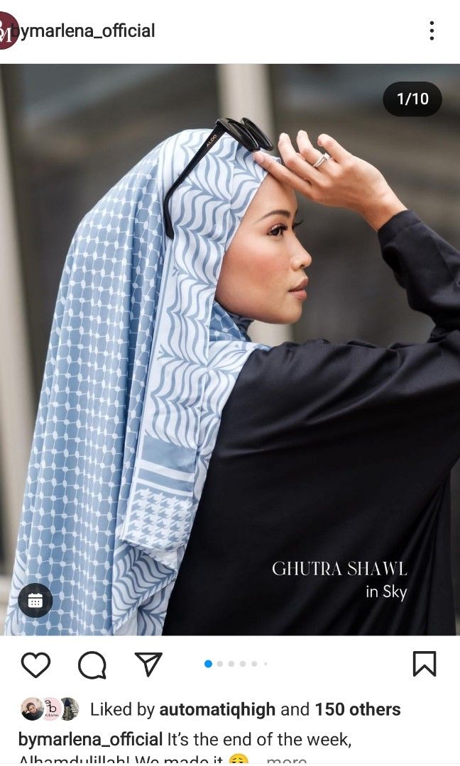 Gutra Shawl Sky blue, Women's Fashion, Muslimah Fashion, Hijabs on ...