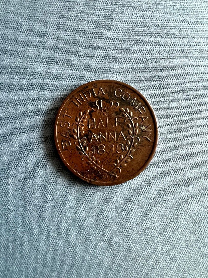 Half Anna coin 1838, Hobbies & Toys, Memorabilia & Collectibles ...