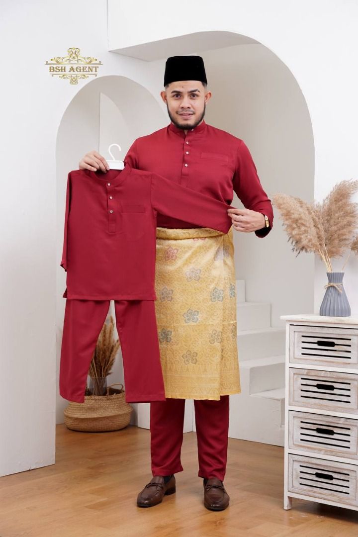 HARIS BAJU MELAYU BILAL AYAH & KIDS, Men's Fashion, Muslim Wear, Baju ...