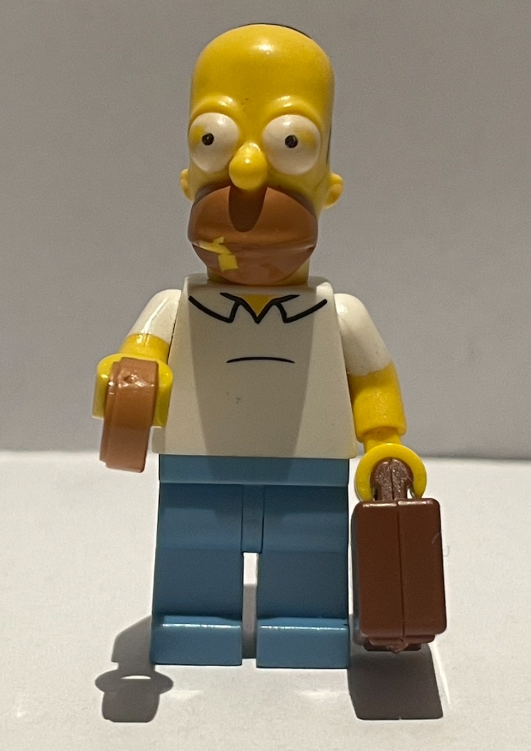 Homer Simpson with Donut and Briefcase (Lego), Hobbies & Toys, Toys ...