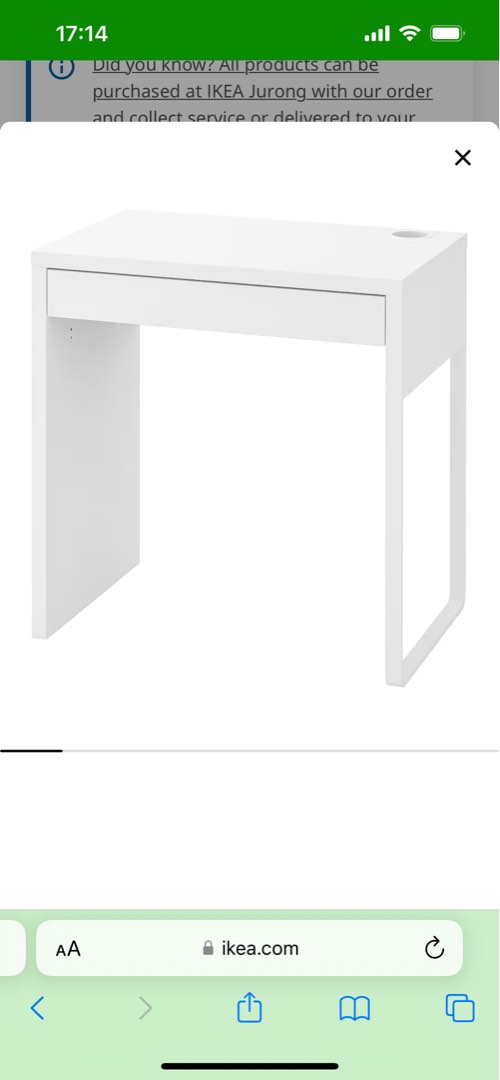 IKEA MICKE Table, Furniture & Home Living, Furniture, Tables & Sets on ...