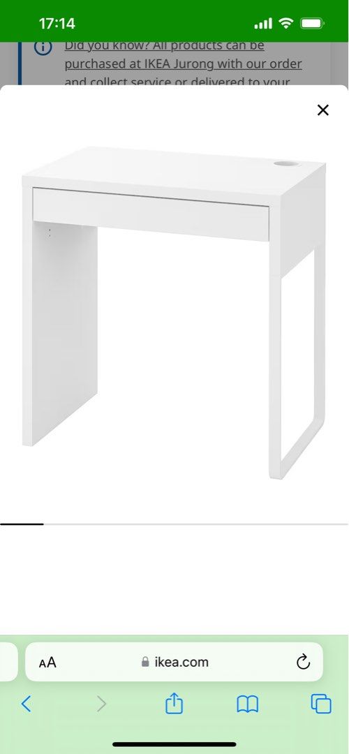 IKEA MICKE Table, Furniture & Home Living, Furniture, Tables & Sets on ...