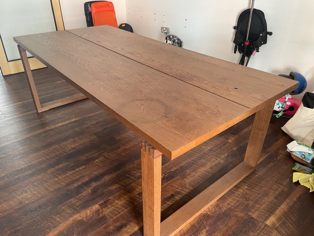 IKEA MORBYLANGA Premium Dining Table 220cm x 100cm Solid Wood ...