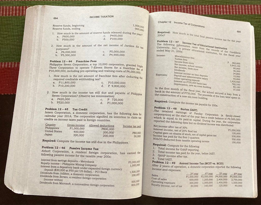 Income Taxation by Valencia 7th ed, Hobbies & Toys, Books & Magazines ...