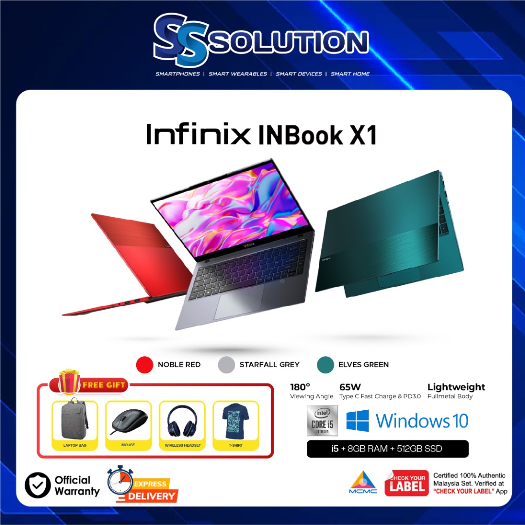 INFINIX Inbook X1 14" Intel Core i5-1035G1 [8GB+512GB] SSD Laptop With ...