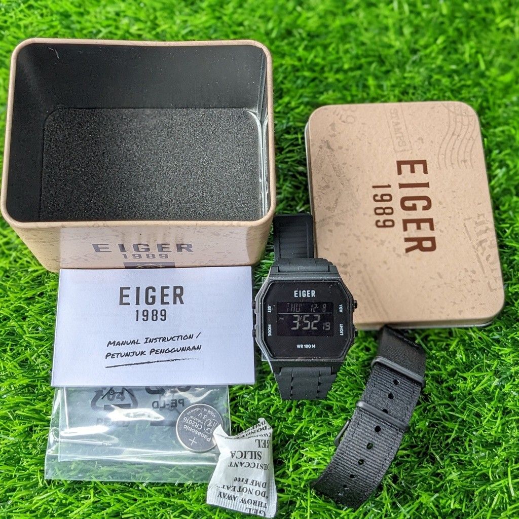 JAM TANGAN EIGER PROVO BLACK, Fesyen Pria, Jam Tangan di Carousell