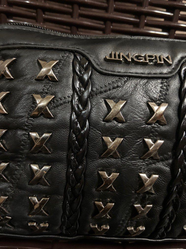JINGPIN Genuine Leather Sling Bag, Women's Fashion, Bags & Wallets ...