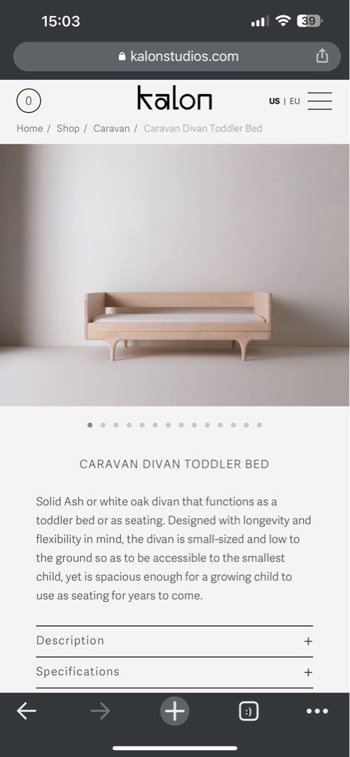 Kalon Caravan Divan Toddler Solid Wood Bed, Babies & Kids, Baby Nursery ...