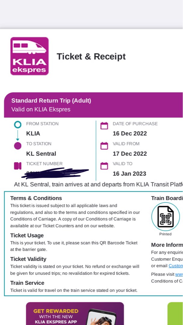 KLIA express ticket, Tickets & Vouchers, Local Attractions & Transport ...