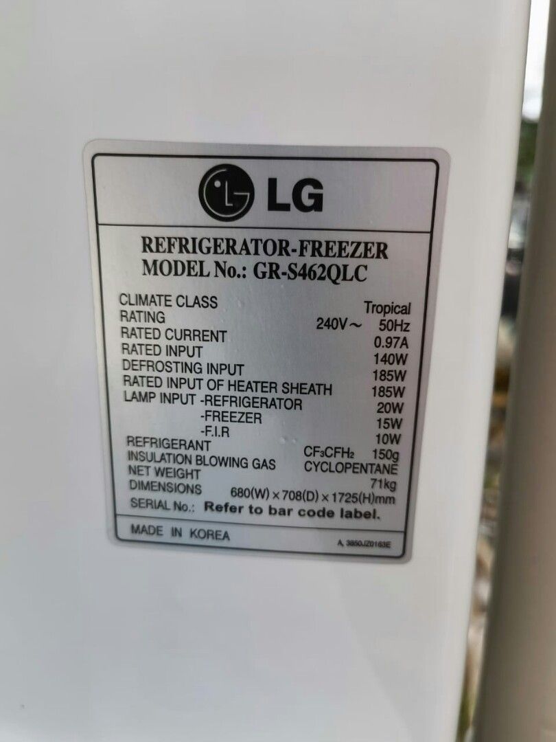 LG 2 door refrigerator and fridge, TV & Home Appliances, Kitchen Appliances, Refrigerators ...