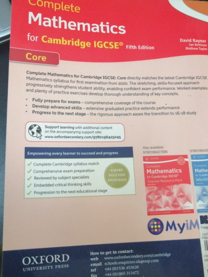 mathematics Cambridge IGCSE core, Hobbies & Toys, Books & Magazines ...
