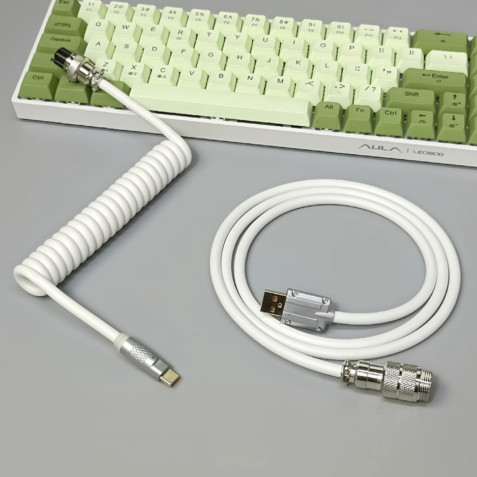 Mechanical Keyboard USB Type C Fast Charge Coiled Cable Aviator Cable ...
