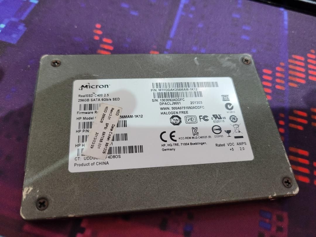 Micron 2.5" SATA SSD RealSSD C400 256GB, Computers & Tech, Parts & Accessories, Hard Disks ...