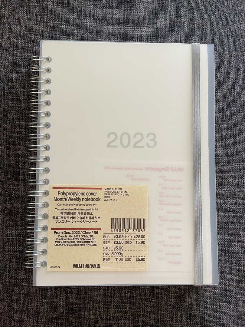 Muji 2023 planner, Hobbies & Toys, Stationery & Craft, Stationery ...