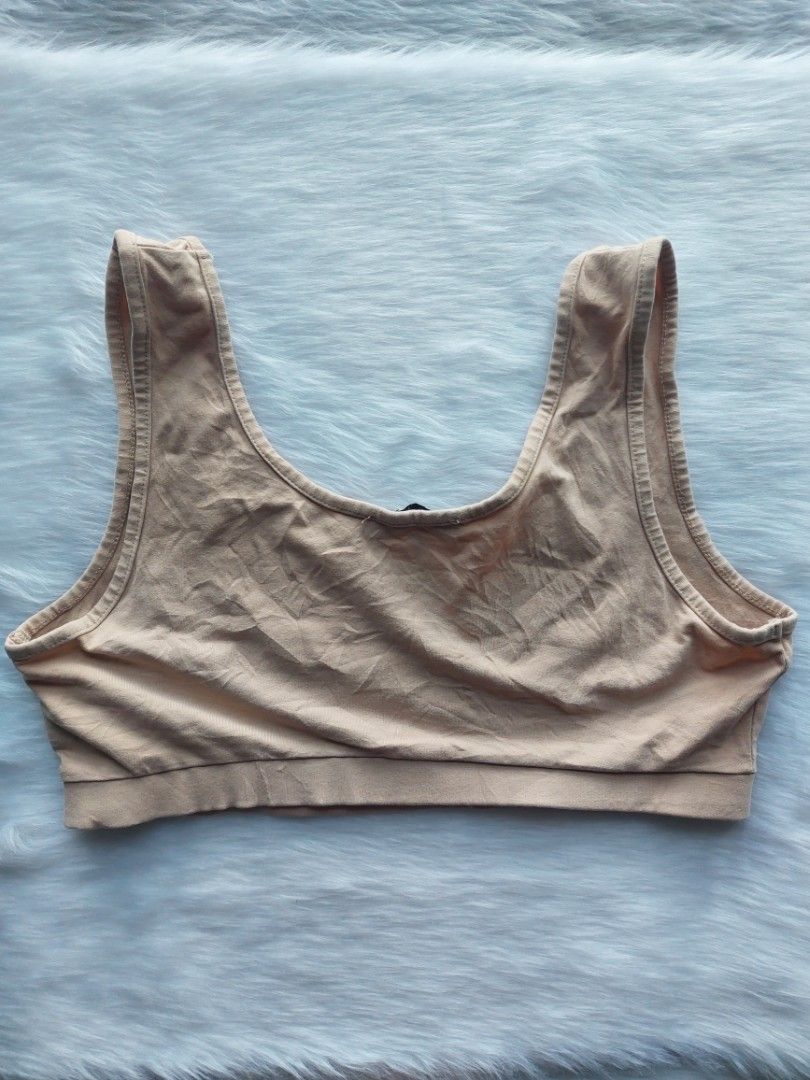 Nakd beige sports bra, Women's Fashion, Activewear on Carousell
