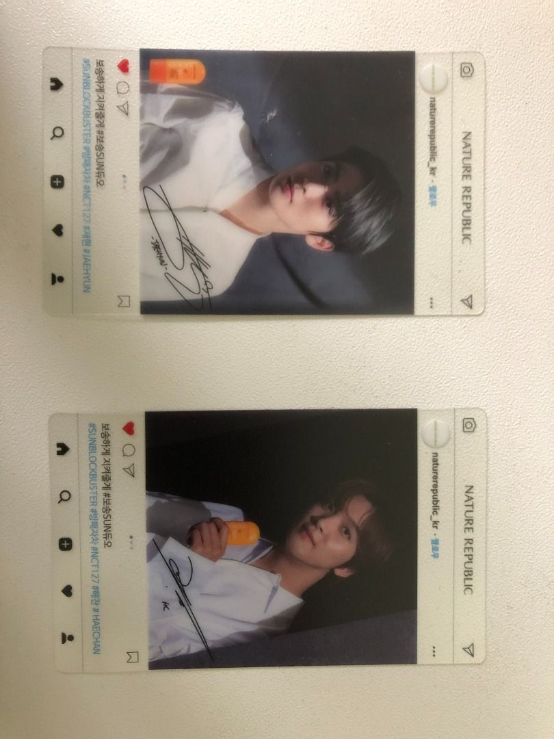 NCT 127 - Nature Republic Collectible (Jae Hyun and Hae Chan), Hobbies ...