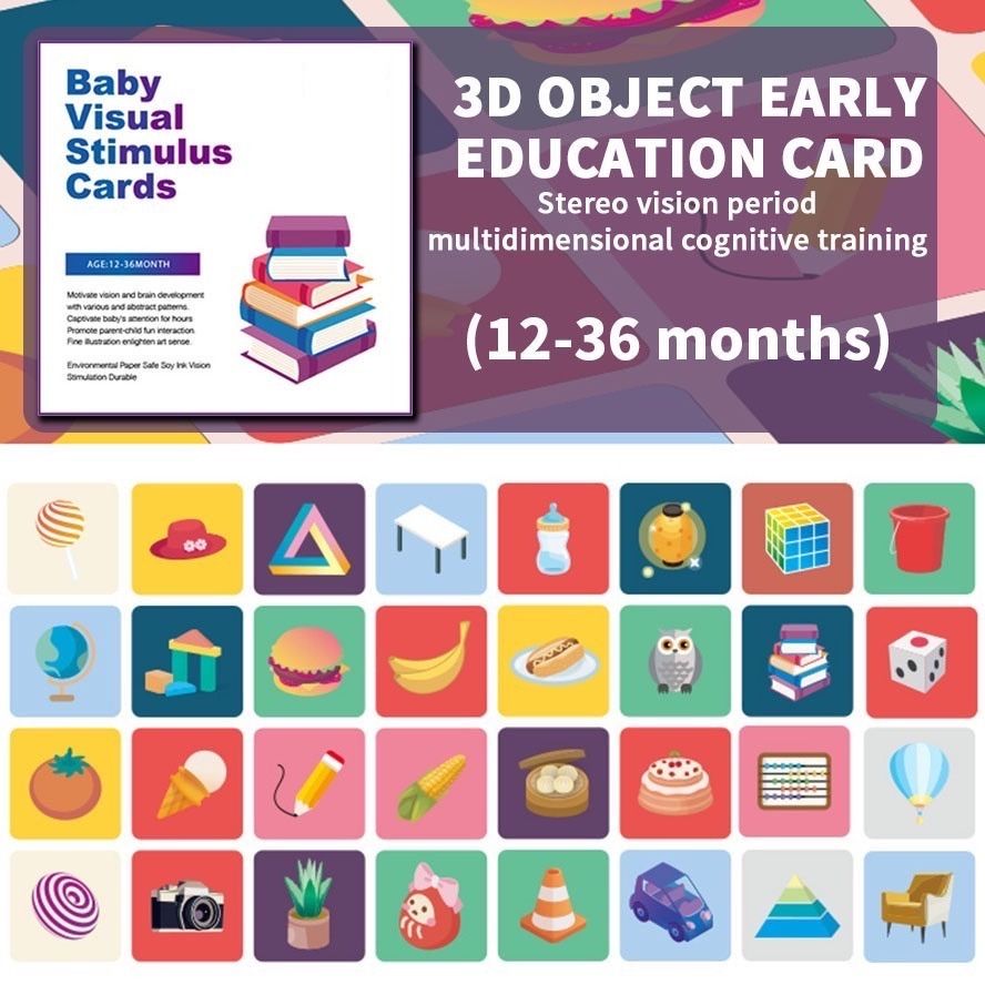 Newborn Baby Visual Stimulation Flash Cards (Double Sided 4 Levels) on ...