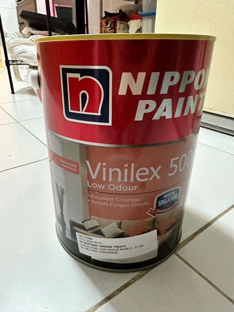Nippon Paint 5L Vinilex 5000, Furniture & Home Living, Home Improvement ...