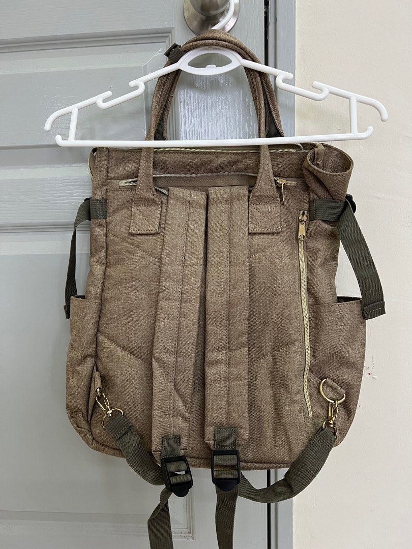 Original ANELLO Backpack in Brown, Women's Fashion, Bags & Wallets ...