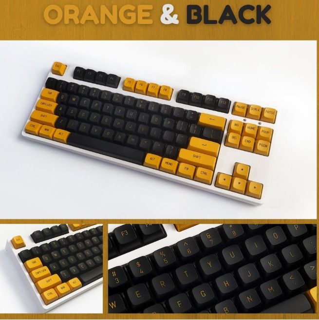 PBT Double Shot Keycap Set (149 Keys) - CSA Profile - Mechanical keyboard layout, Computers ...