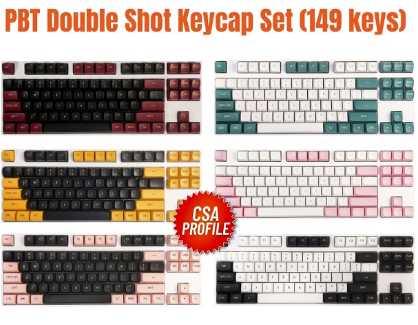 PBT Double Shot Keycap Set (149 Keys) - CSA Profile - Mechanical ...