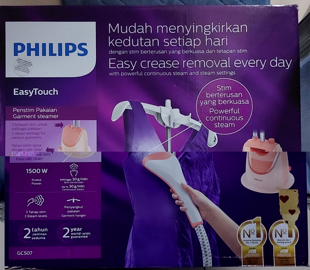 Philips Easy Touch Garment Steamer GC507, Furniture & Home Living ...