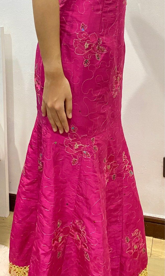 Pink Cheongsam Gown Womens Fashion Dresses And Sets Traditional