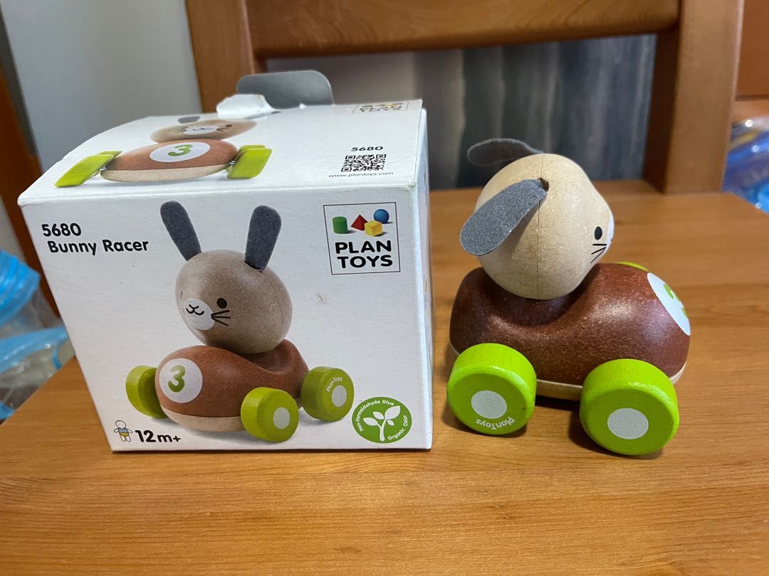 Plan Toys Bunny Racer Toy Car, Babies & Kids, Infant Playtime on Carousell