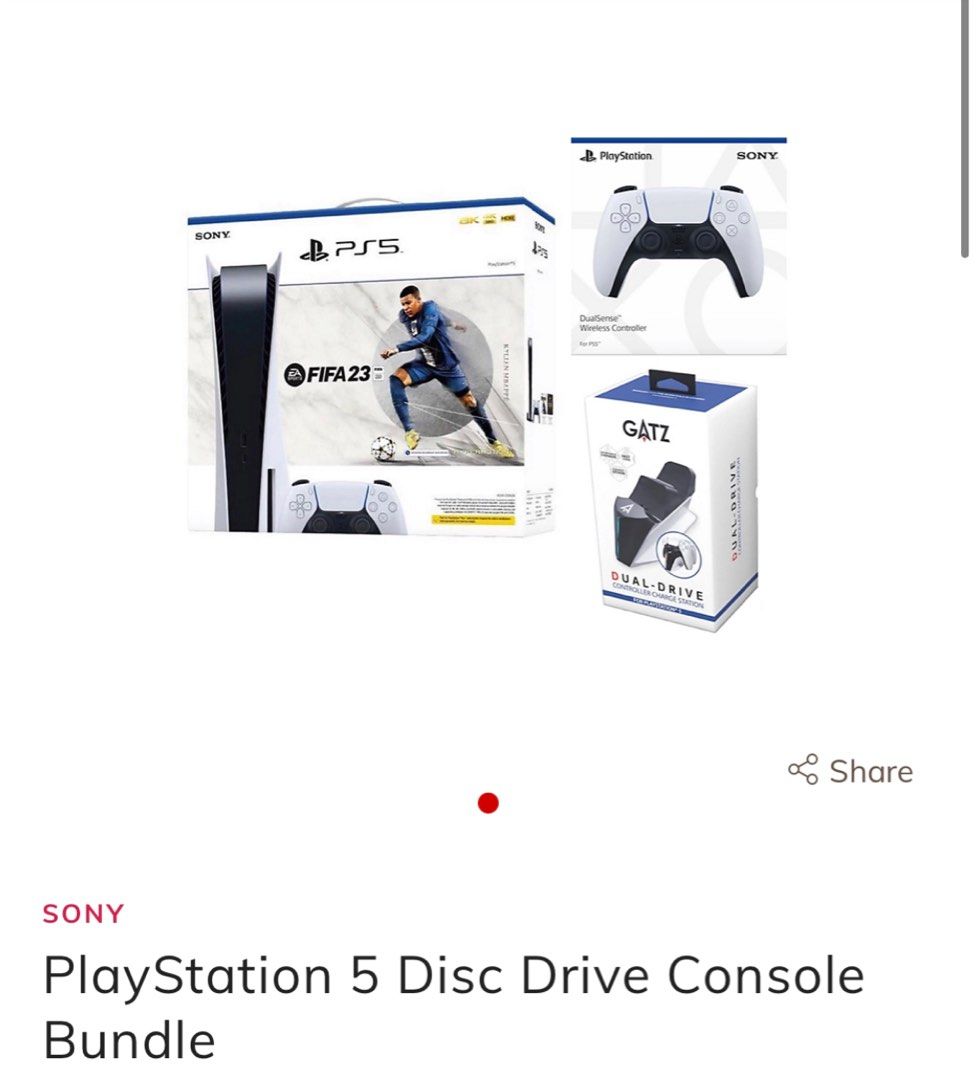 Sony PlayStation 5 Disc Drive Console Bundle -New, Video Gaming, Video ...