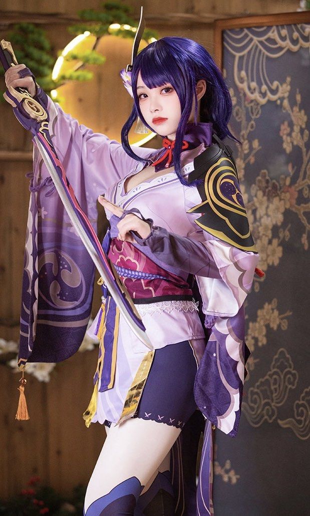 [PO] Genshin Raiden Shogun cosplay, Hobbies & Toys, Memorabilia ...