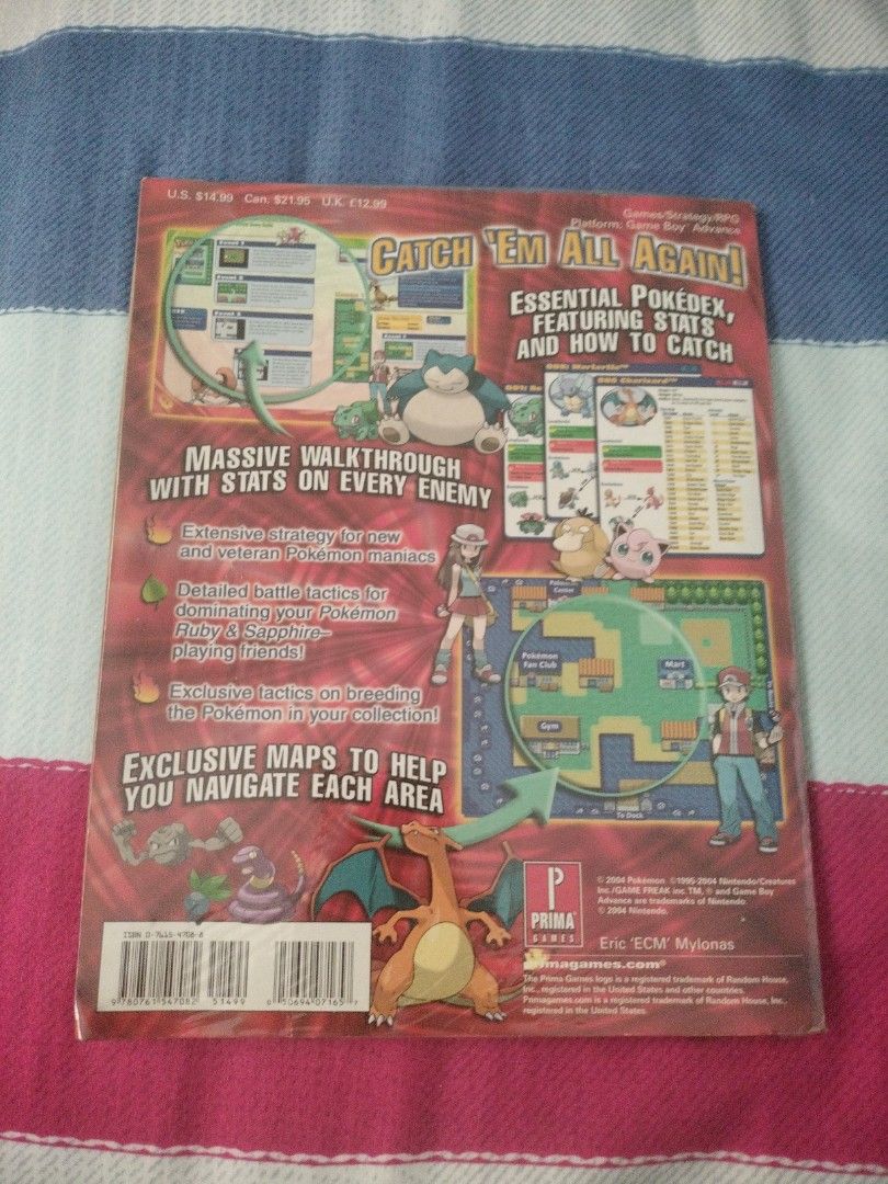 Pokemon FireRed Game Guide, Video Gaming, Video Games, Nintendo on ...