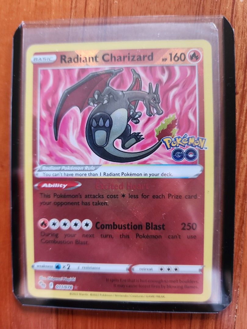 Pokemon TCG Card : Radiant Charizard 011/078, Hobbies & Toys, Toys ...