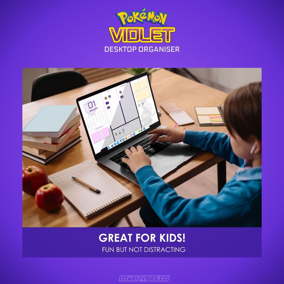 Pokemon Violet Desktop Organizer Wallpaper Bundle with 2023 Calendar ...