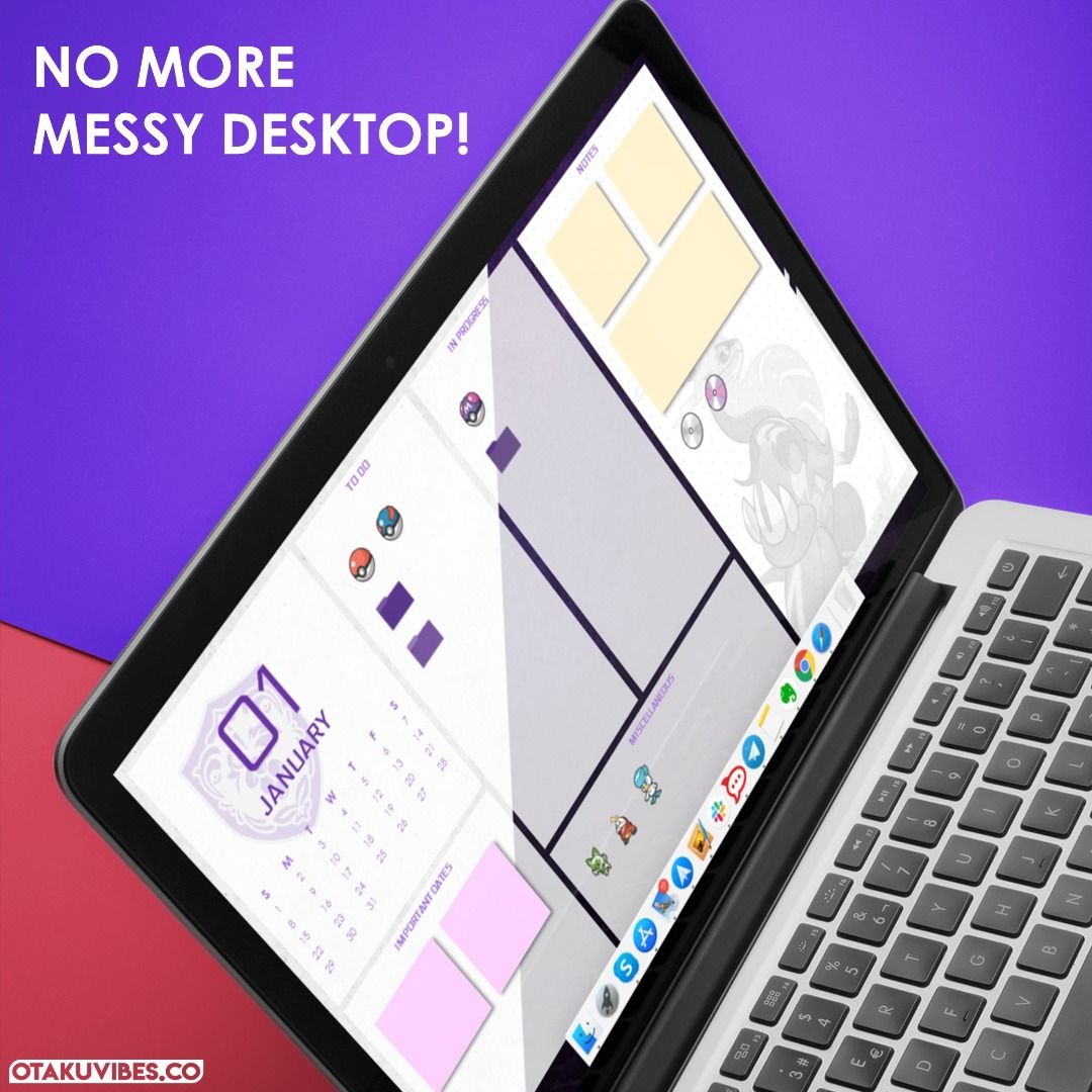 Pokemon Violet Desktop Organizer Wallpaper Bundle with 2023 Calendar ...