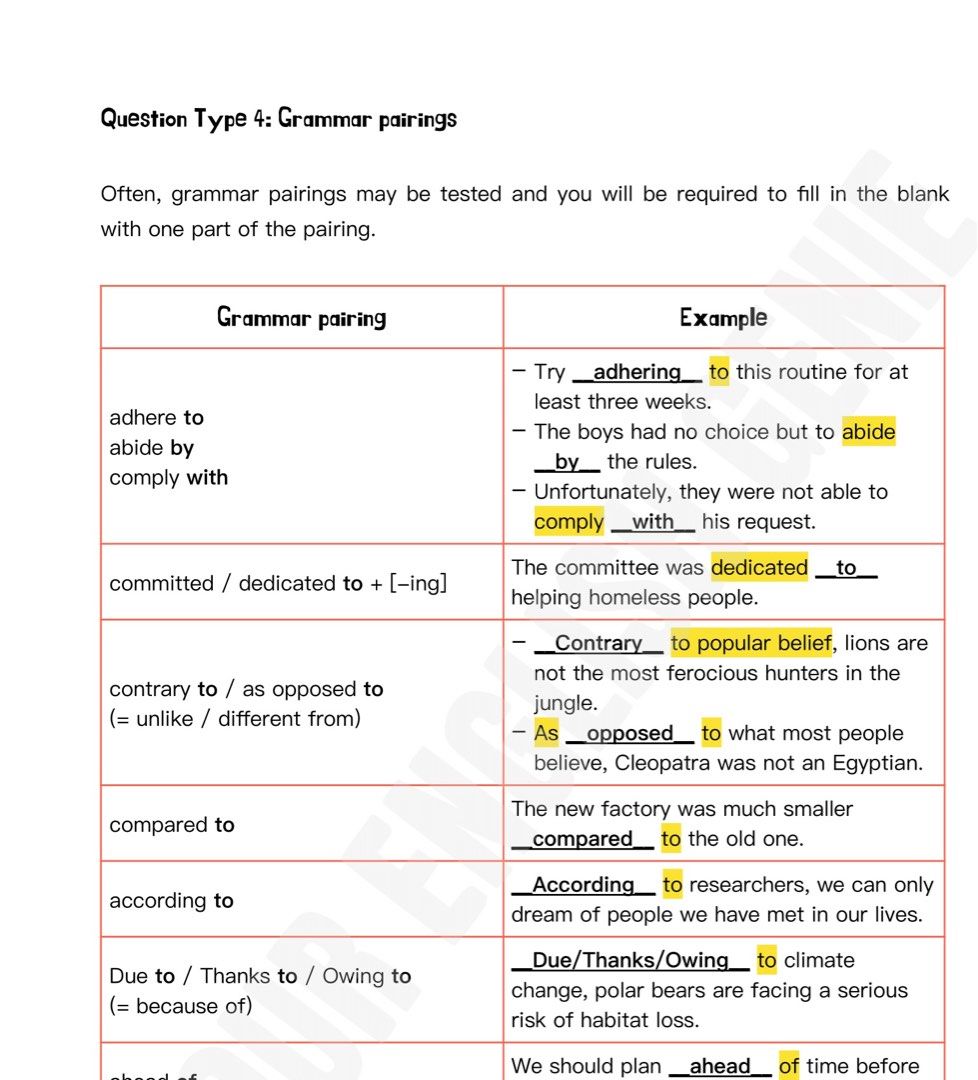 PSLE Comprehension Cloze Notes / Guide + Practices (Primary English ...