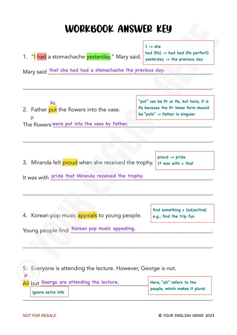 PSLE Synthesis Guide / Notes + Practice Questions (Primary English ...