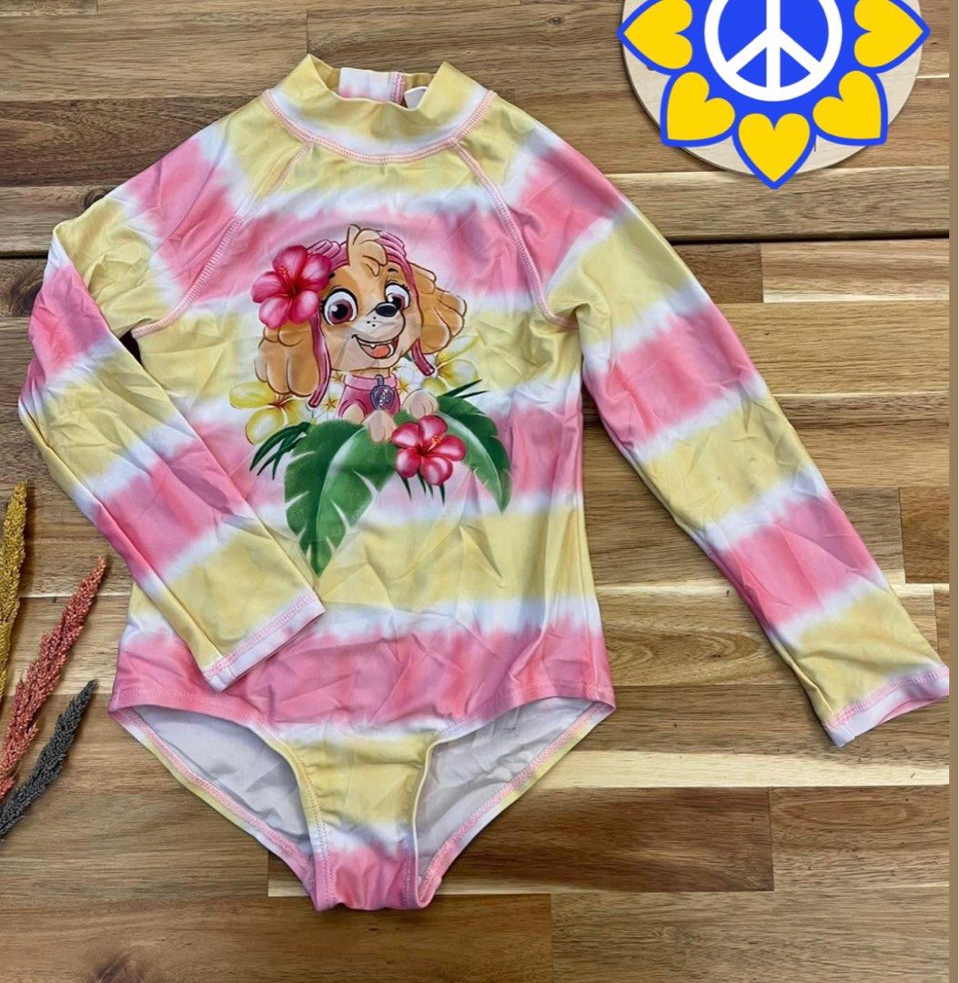 Rash guard one piece paw patrol, Women's Fashion, Swimwear, Rash guard ...