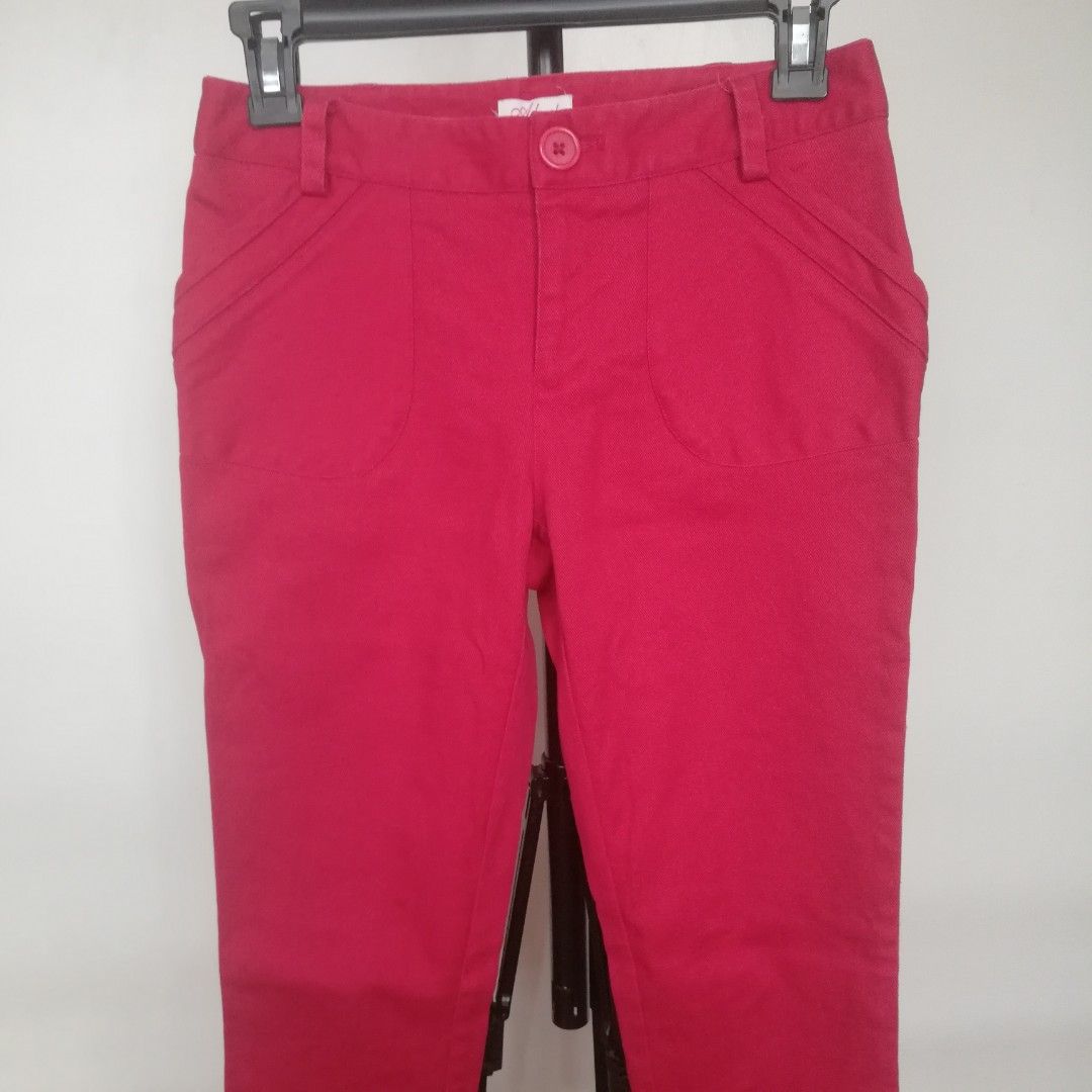 Red maong pants jeans denim, Women's Fashion, Bottoms, Other Bottoms on ...